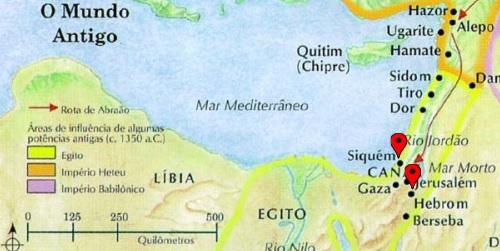 Mapa Siquem Hebrom - Pr. Daladier Lima